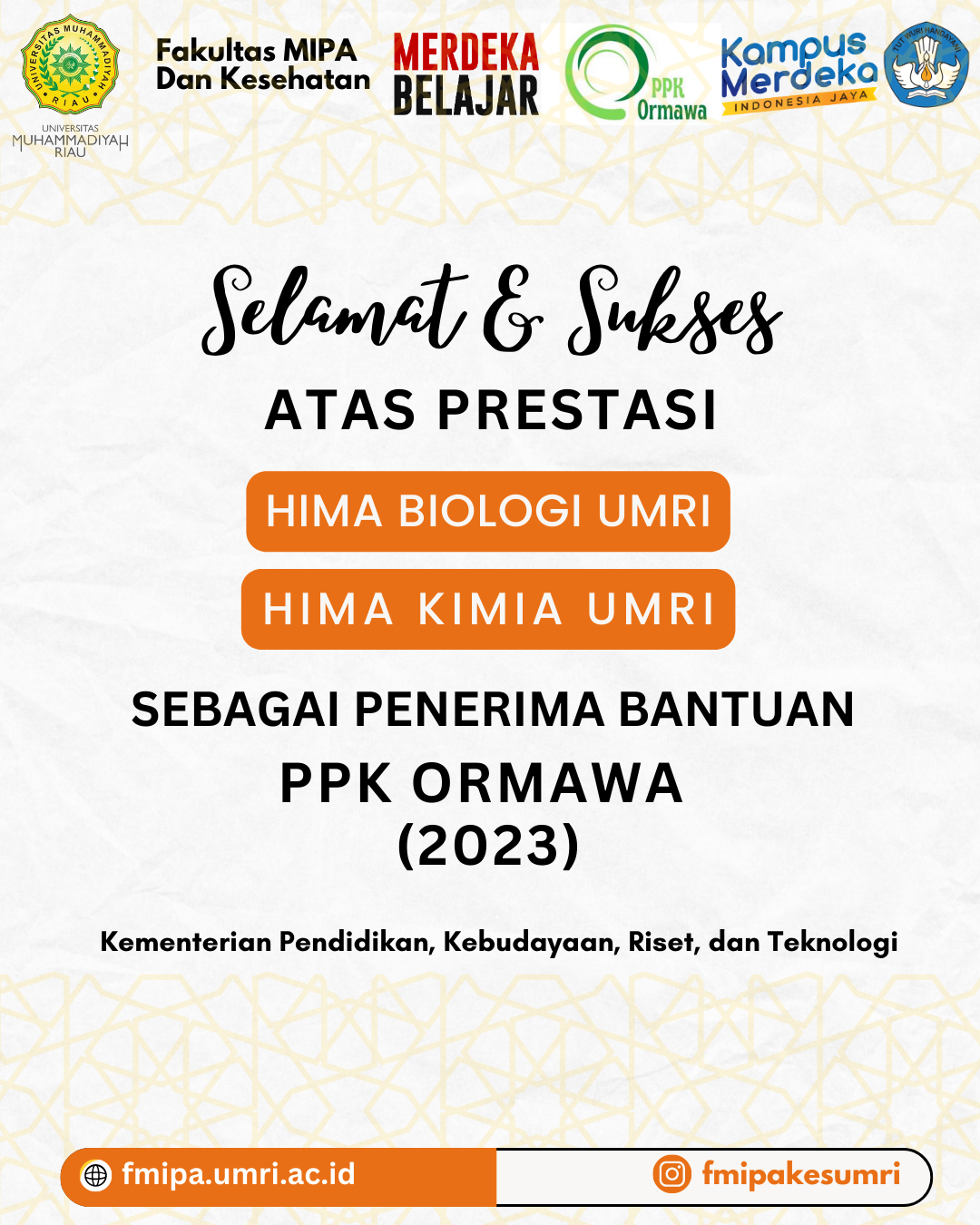 Tim PPK Ormawa Fakultas FMIPA dan Kesehatan Universitas Muhammadiyah ...
